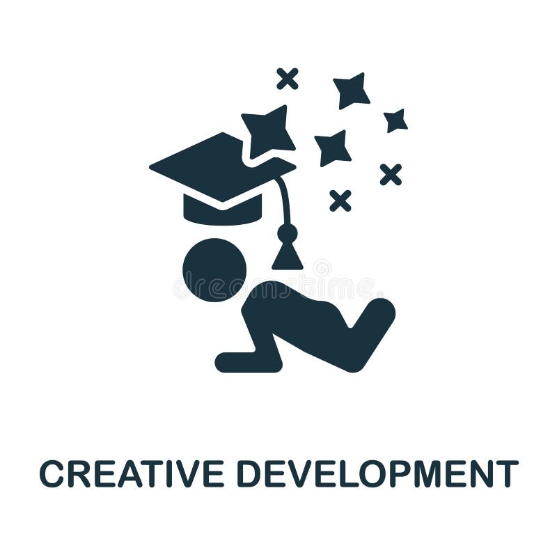 Creative Development Icon. Monochrome Simple Creative Development Icon ...