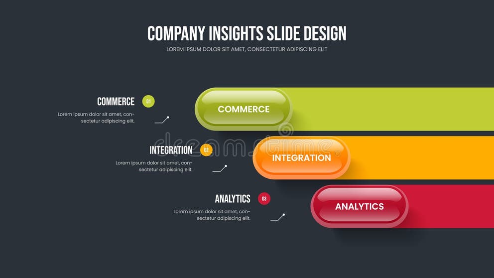 Modern Overview 3 Option Infographic Slideshow Design Stock Vector ...