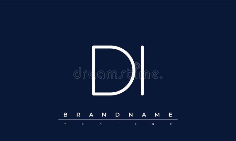 Creative DI Letter Initial Logo Vector Image Stock Vector ...