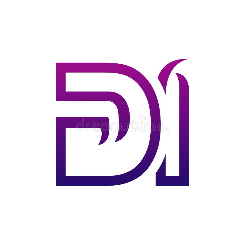 Creative DI Logo Icon Design Stock Vector - Illustration of cutting ...