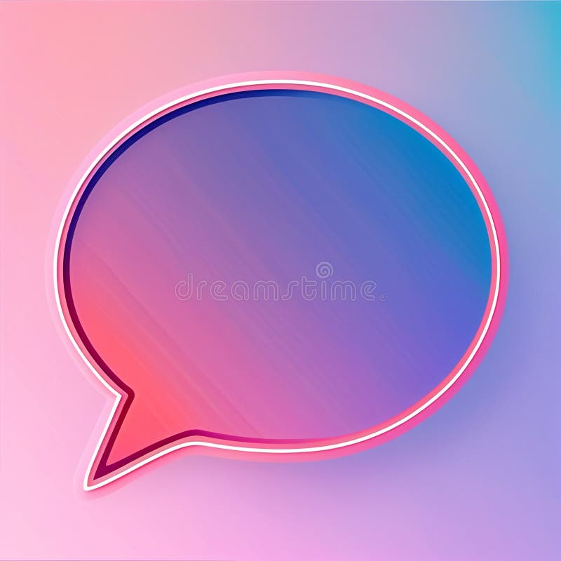 Creative Dialogue Bubble Design in Vibrant Pastel Colors Stock ...