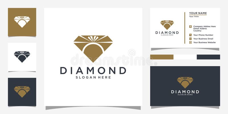Creative Diamond Concept Logo Design Template Stock Vector ...