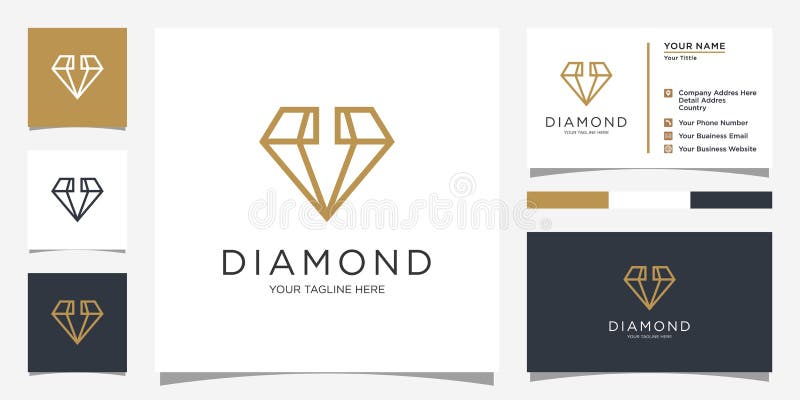 Creative Diamond Concept Logo Design Template Stock Vector ...