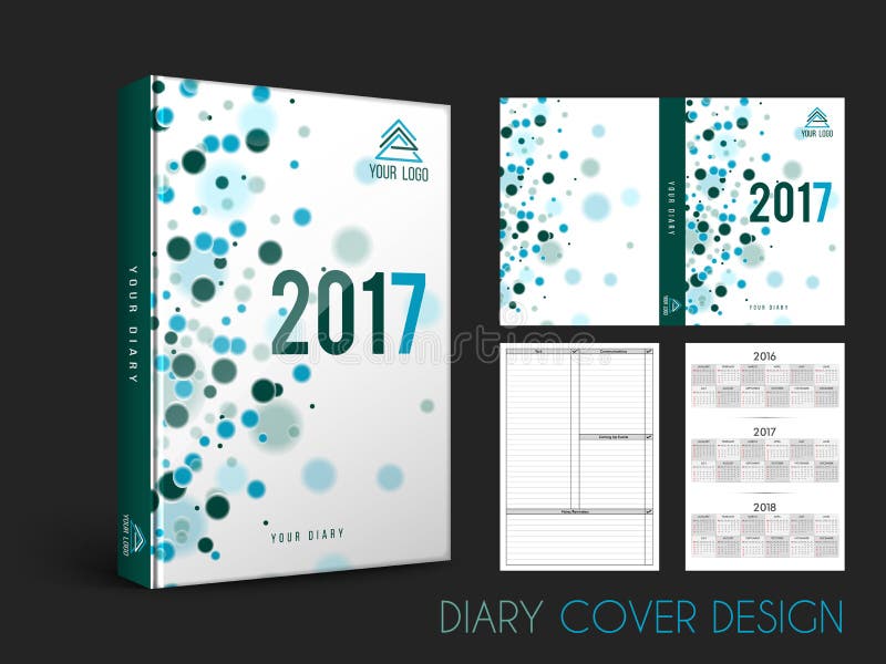 Creative Diary Cover Design. Stock Illustration - Illustration of ...