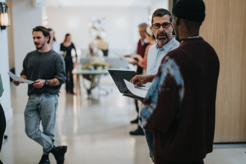 Creative, Different Aged People Networking in Modern Office Space ...