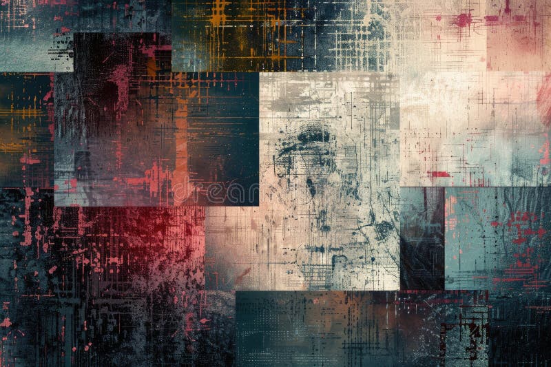 Creative Digital Art Features Geometric Shapes and Various Textures in ...
