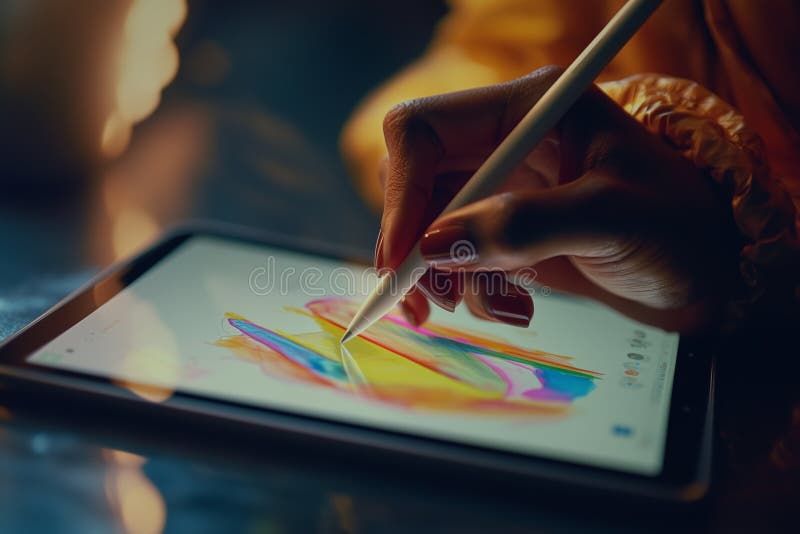 Creative Digital Artwork in Progress Stock Illustration - Illustration ...