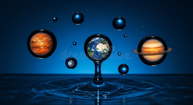 A Creative Digital Artwork Showcases a Stylized Solar System with ...