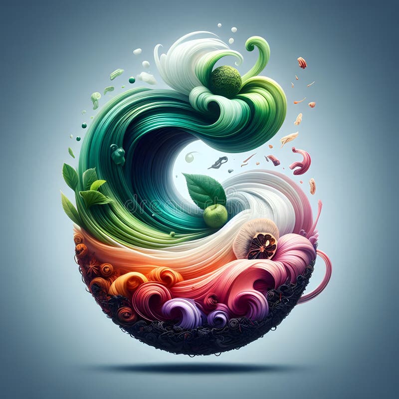 Cosmic Paint Pour Universe with Galaxy Swirl Effects Stock Illustration ...