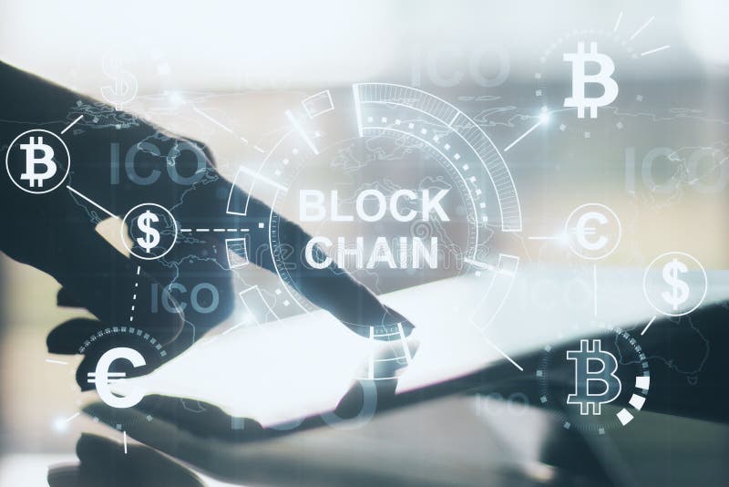 Creative Digital Blockchain Wallpaper Stock Image - Image of backlit ...