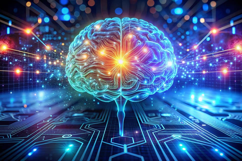 Creative Digital Brain Background Representing Artificial Intelligence ...