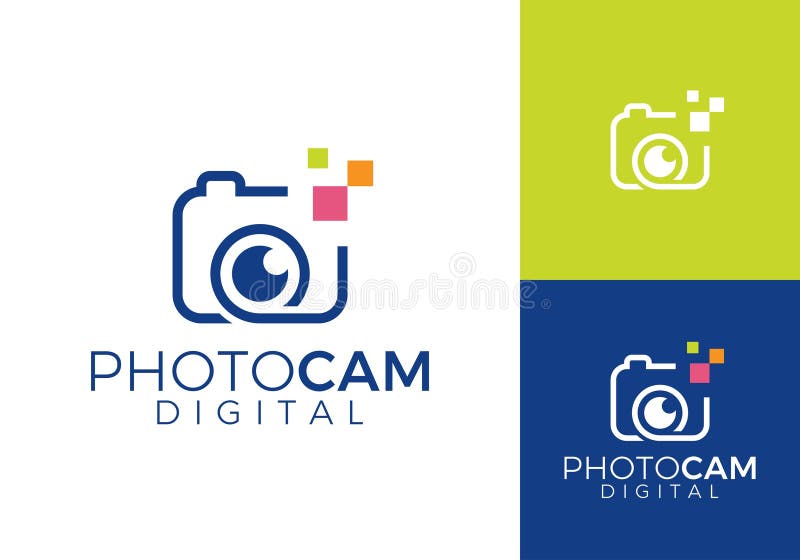 Creative Digital Camera Photo Logo Vector Design Stock Illustration ...