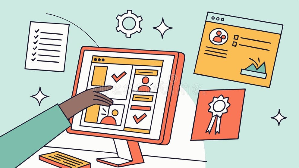 Creative Digital Design, UI, UX Development, Vector Design Generative AI Stock Vector ...