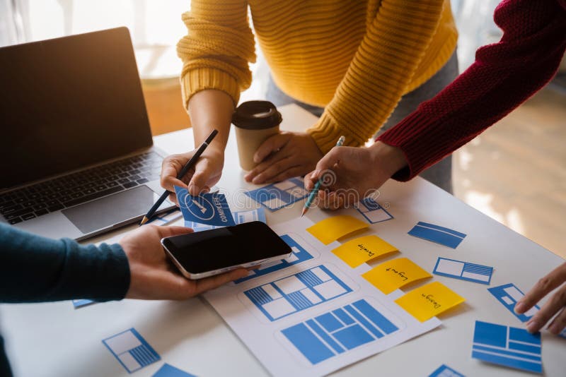 Creative Digital Development Agency. Developer Team Brainstorming on ...