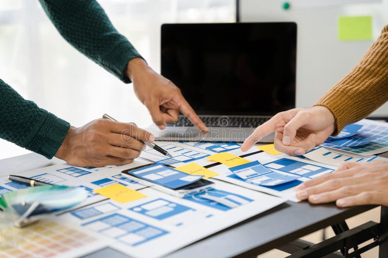 Creative Digital Development Agency. Developer Team Brainstorming on ...