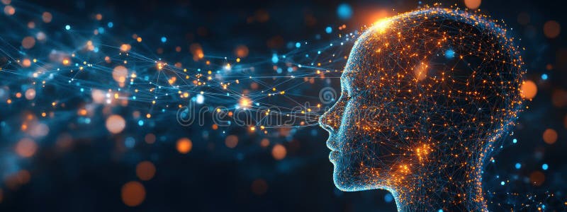 A Creative Digital Illustration of Network of Interconnected Nodes ...