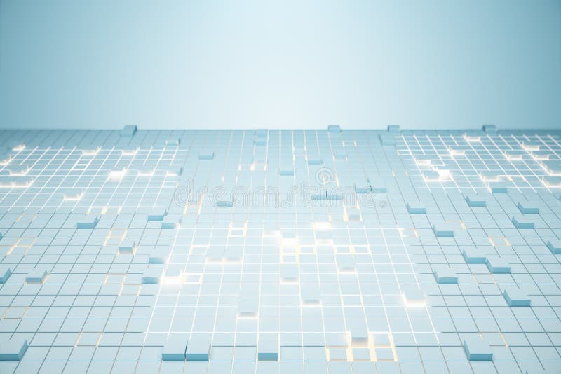 Creative Digital Light Blue Chip Background. Landing Page Concept Stock ...