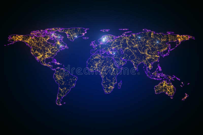 Creative Digital Map Backdrop Stock Illustration - Illustration of ...