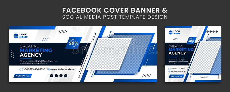 Creative Digital Marketing Social Media Banner Design Stock Vector ...