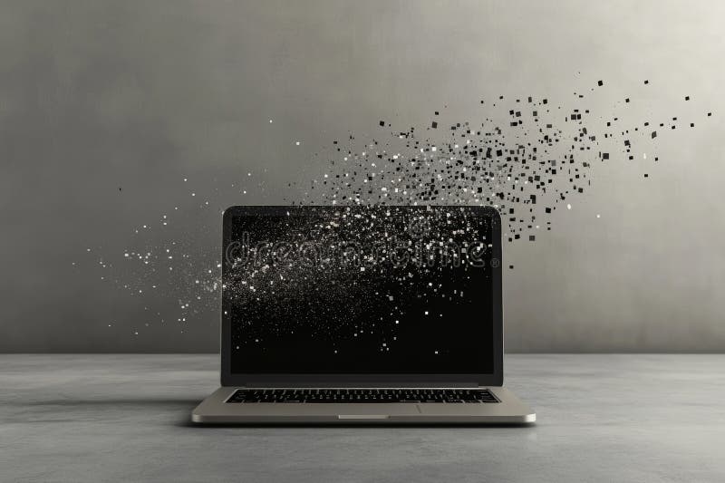 Creative Digital Transformation Displayed through Particles Emerging ...