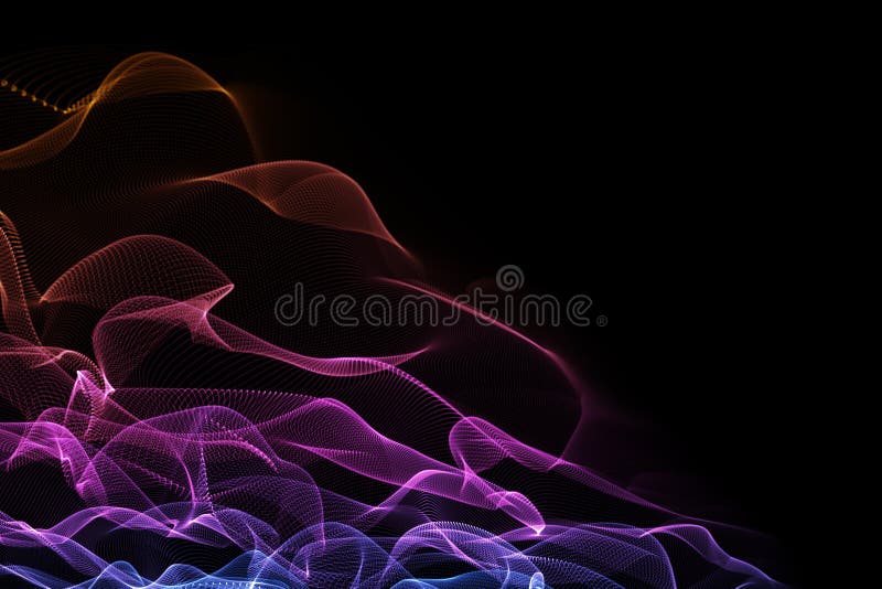 Creative Digital Wave Wallpaper Stock Illustration - Illustration of ...