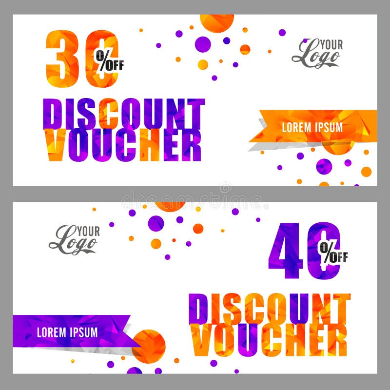 Creative Discount Voucher or Coupon Design. Stock Illustration ...