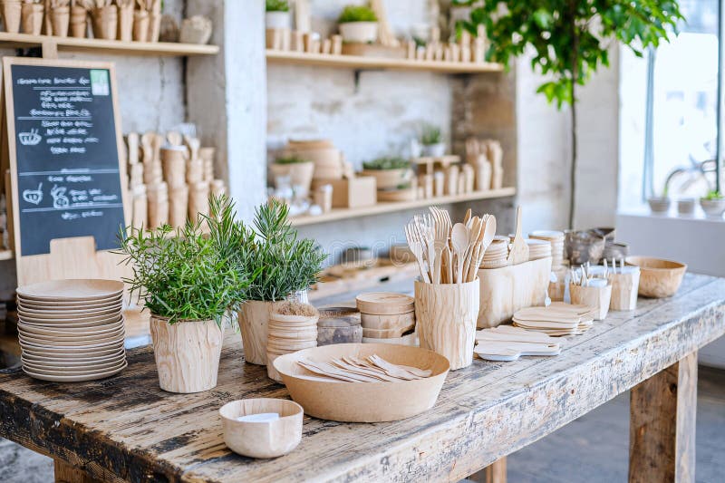 Creative Display of Biodegradable Utensils, Promoting Zero Waste and ...