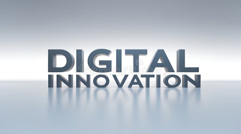 Creative Display of Digital Innovation Concept with Modern Typography ...