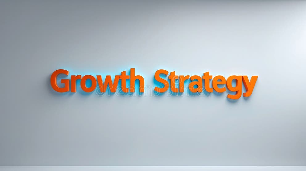 Creative Display of Growth Strategy Typography on a Minimalistic Wall ...