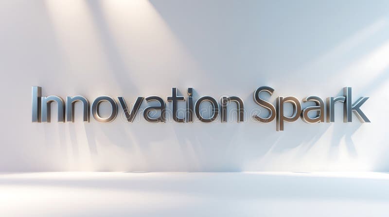 Creative Display of Innovation Spark in Modern Typography with Sleek ...