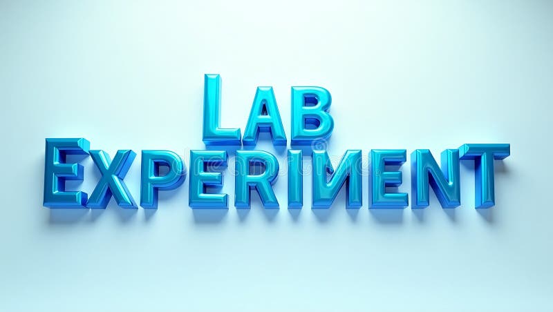 Creative Display of Lab Experiment Typography Against a Light Backdrop ...