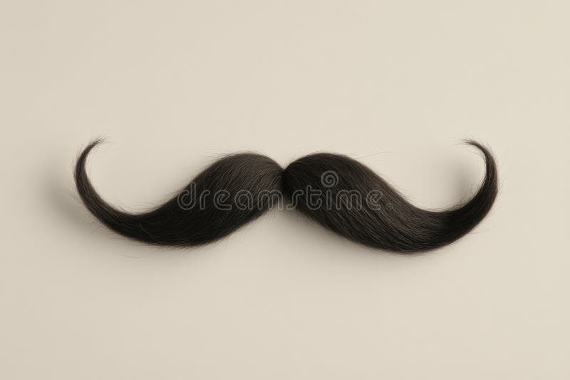Creative Display of a Large Black Mustache on a Simple Background Stock ...