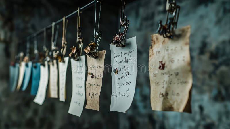 Creative Display of Paper Notes in an Artistic Setting Indoor ...