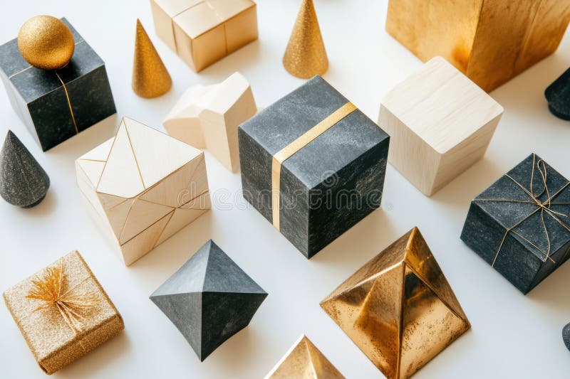 A Creative Display Showcases an Array of Geometric Gift Boxes Made from ...