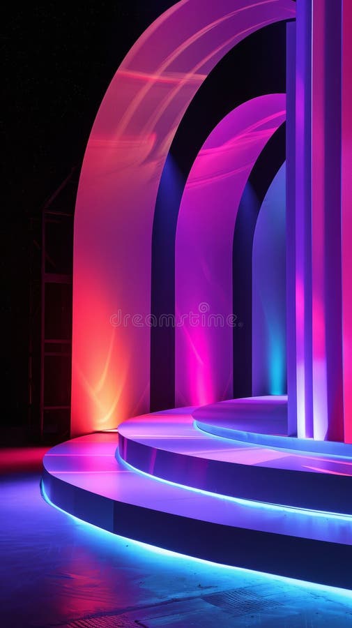 Creative Display Stage Design Allowing for Easy Integration Stock ...