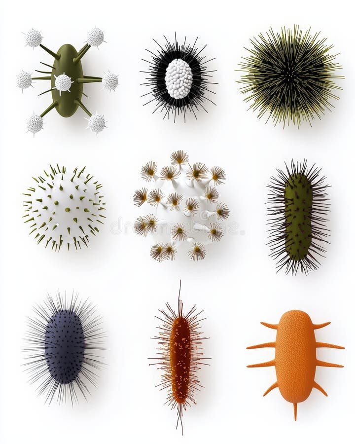 A Creative Display of Various Bacteria and Microorganisms in a Visually ...