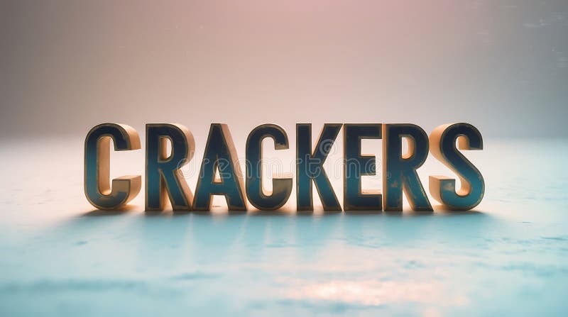 Creative Display of the Word Crackers Against a Soft Background Stock ...