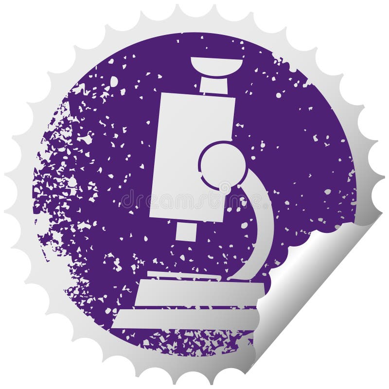 A Creative Distressed Circular Peeling Sticker Symbol Science ...