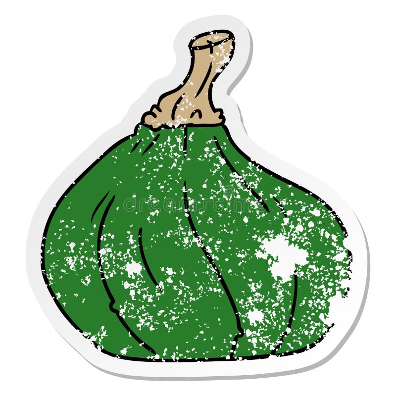 Doodle Squash. Hand Drawn Stylish Fruit and Vegetable. Vector Artistic ...