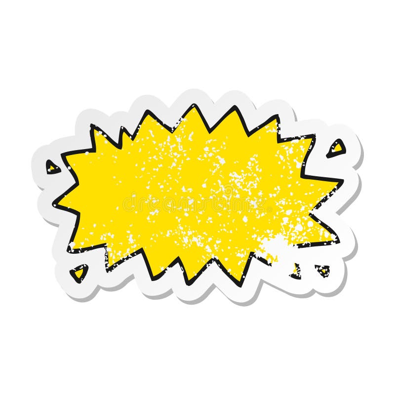 A Creative Distressed Sticker of a Cartoon Explosion Symbol Stock ...