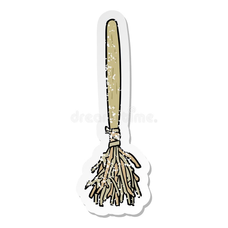 Magic broom cartoon stock vector. Illustration of raster - 32102453