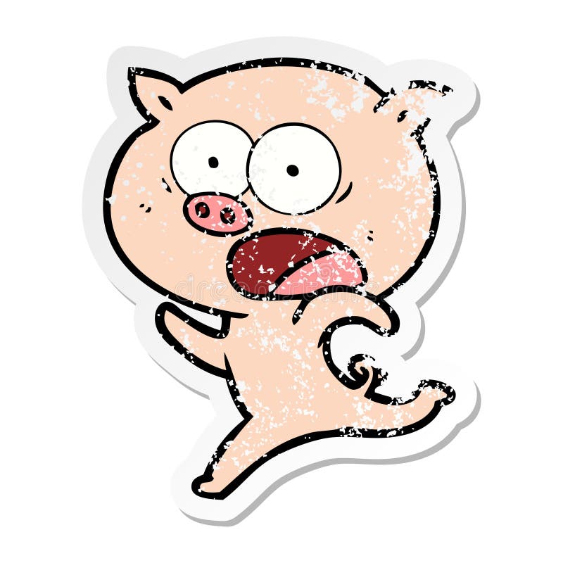 Pig Shouting Screaming Shocked Afraid Frightened Scared Stressed ...