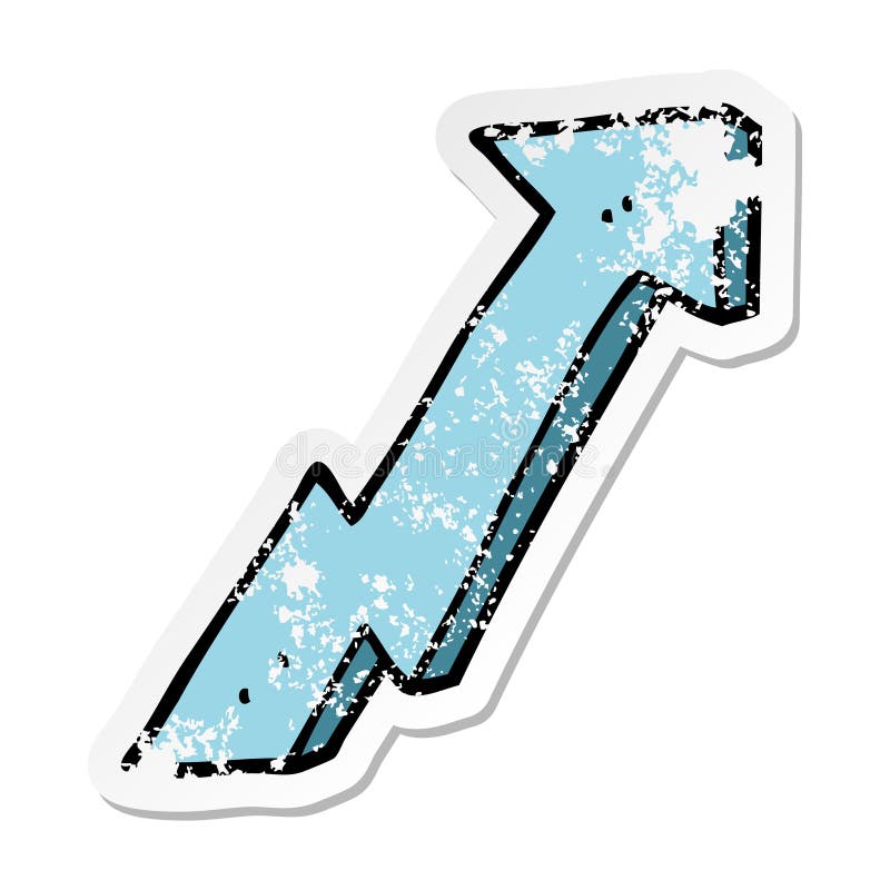 Pointing Arrow Sign Symbol Cute Cartoon Sticker Stick Icon Decal Label ...