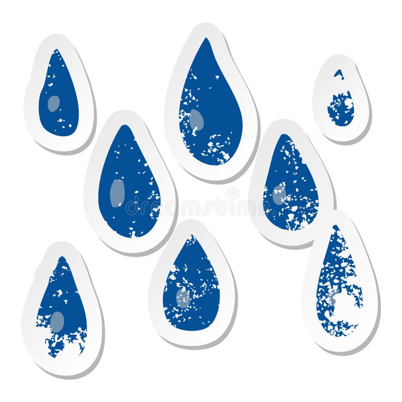 Cartoon raindrops stock vector. Illustration of cheerful - 37012574