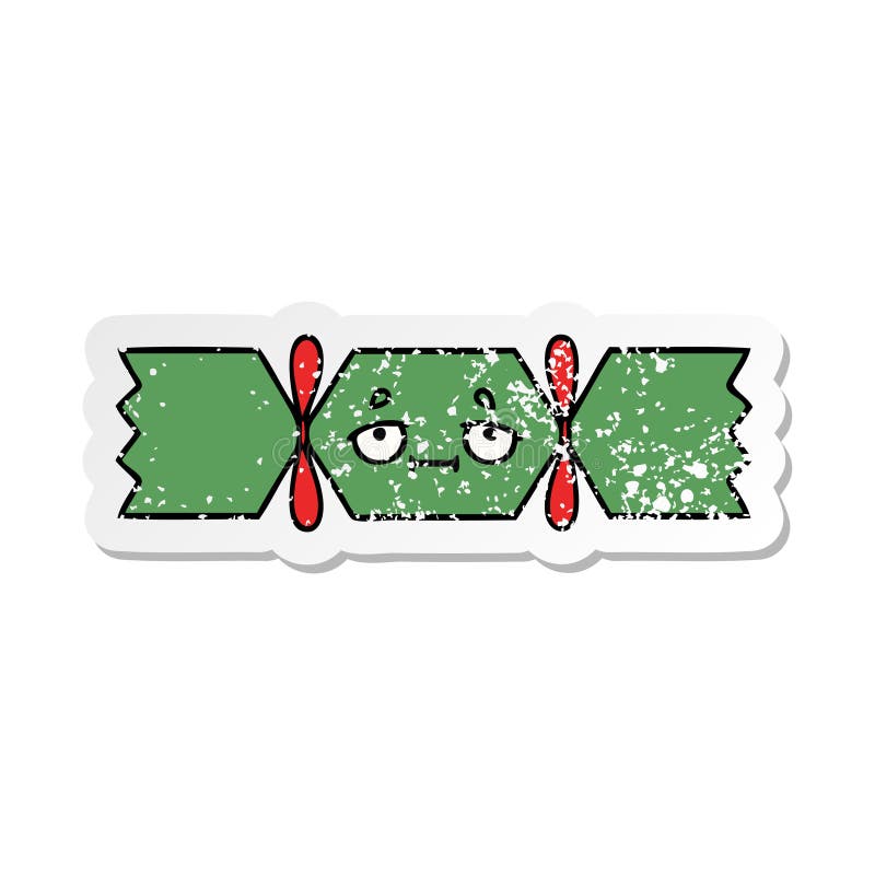 Cartoon Christmas Cracker Celebration Holiday Cute Illustration Retro ...
