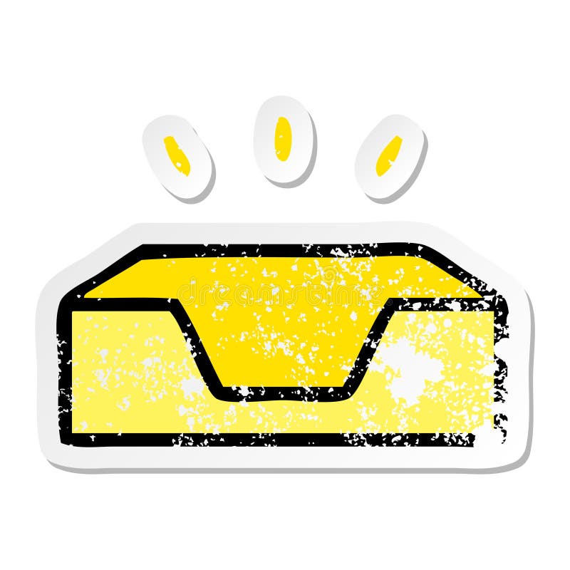 Cartoon Empty Tray Office Work Complete Done Finished Cute Illustration ...