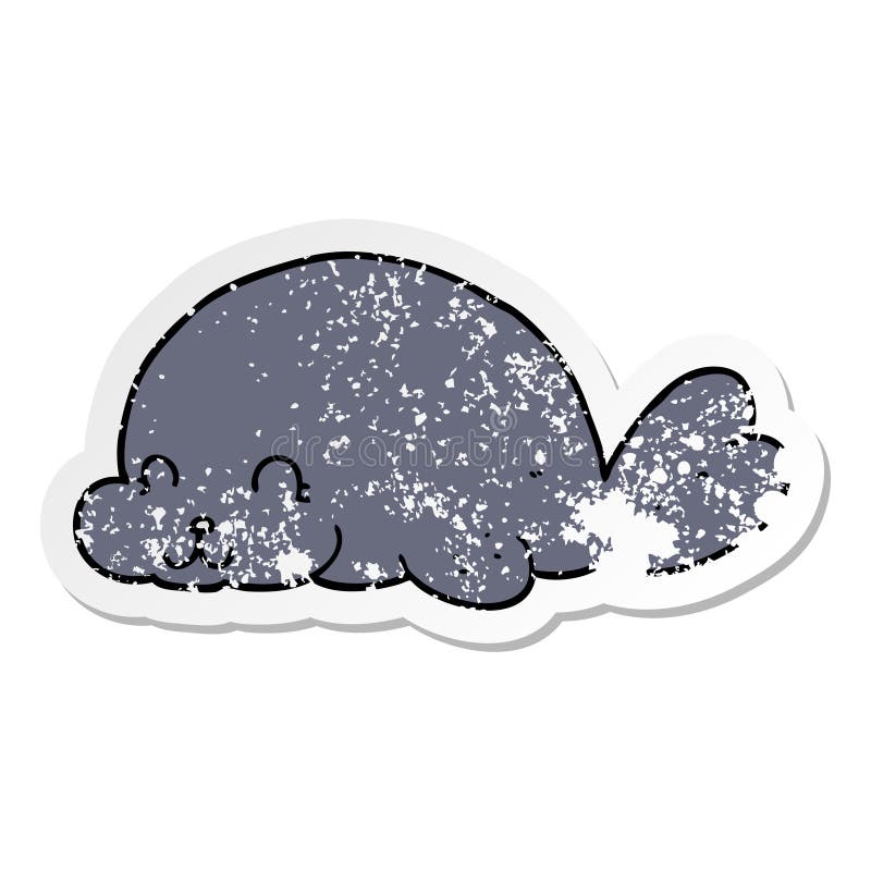 Seal Animals Cute Cartoon Sticker Stick Icon Decal Label Drawing ...