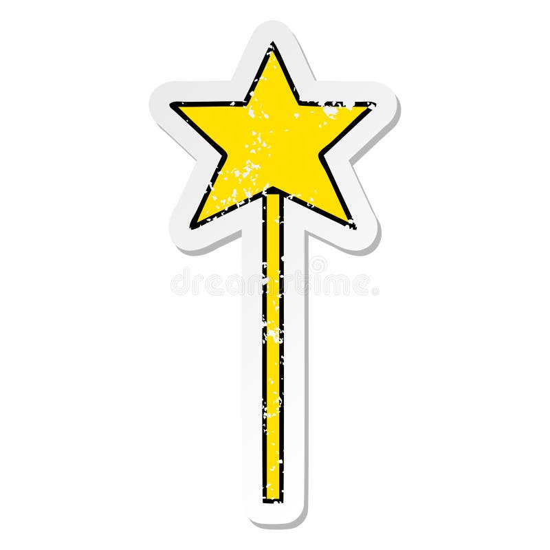 Star wand stock illustration. Illustration of magic, gold - 694884