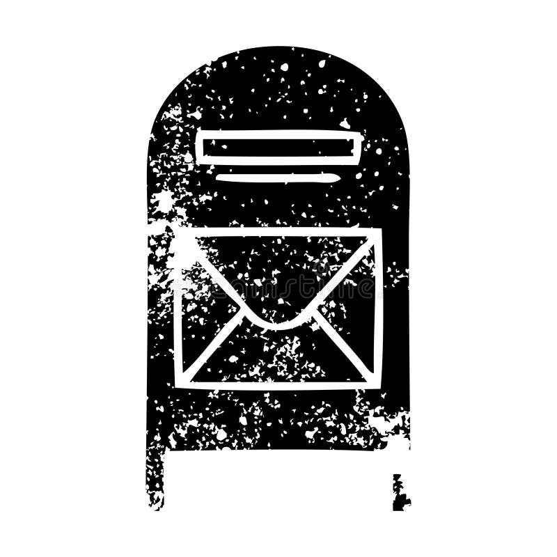 A Creative Distressed Symbol Mail Box Stock Vector - Illustration of ...