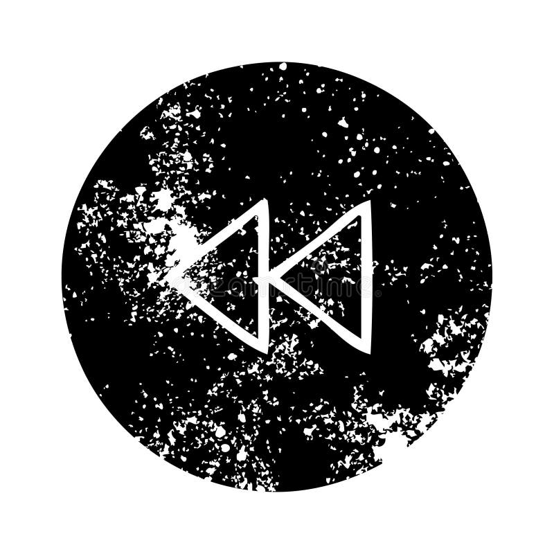 Cartoon Rewind Button Audio Radio Cute Illustration Retro Freehand Free ...